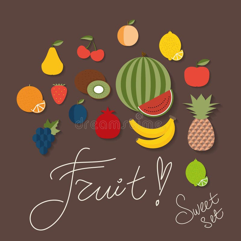 Fruit Icon. The Image Of Fruits And Berries Symbol Stock Vector ...