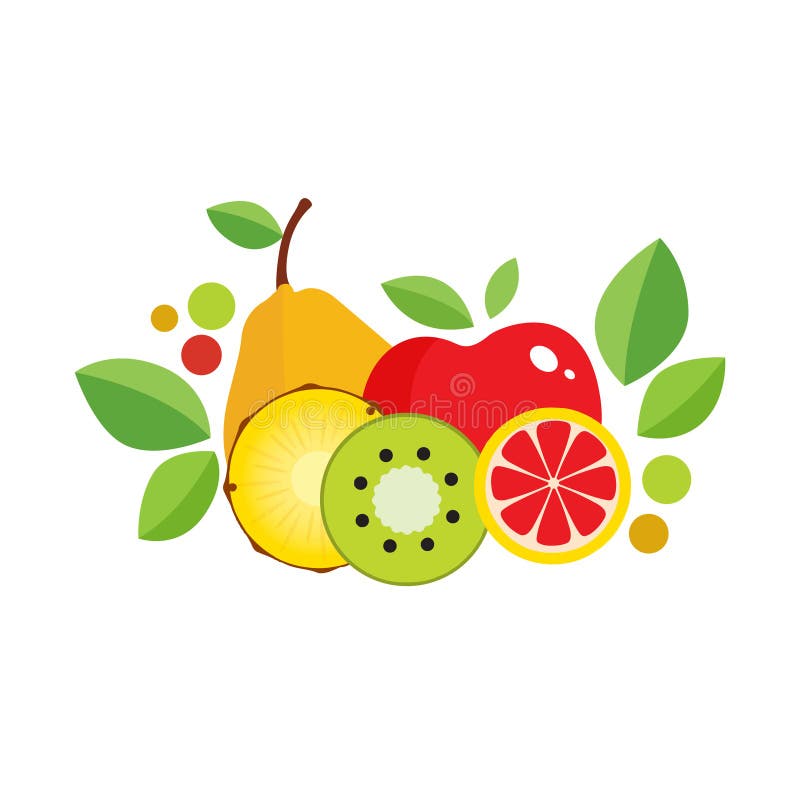 Fruit Icon Logo Design. Vector Illustration Eps Format Stock Vector ...