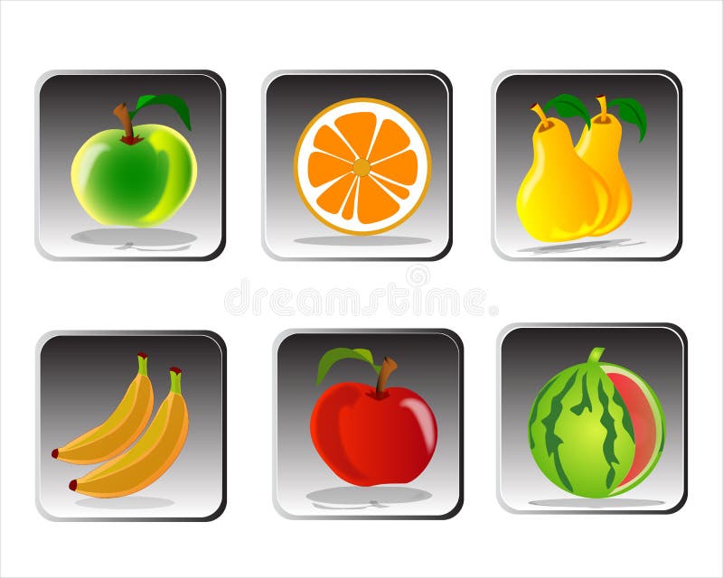Fruit Icons stock illustration. Illustration of cooking - 47725849