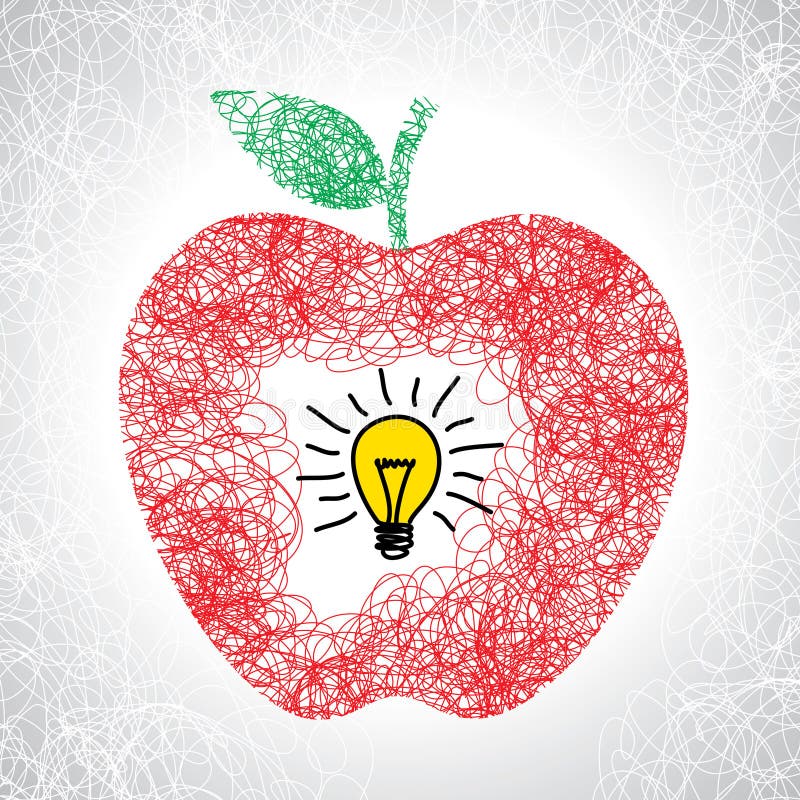 Fruit Idea with Power and Energy Stock Vector - Illustration of brain ...