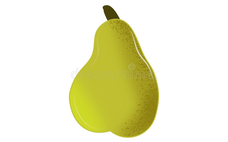 Fruit Illustration, Pear, with Real Texture and Colors Stock ...