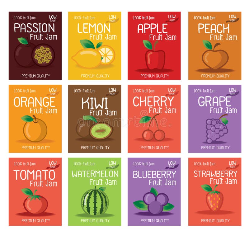 Jam Labels Stock Illustrations – 1,612 Jam Labels Stock Illustrations ...