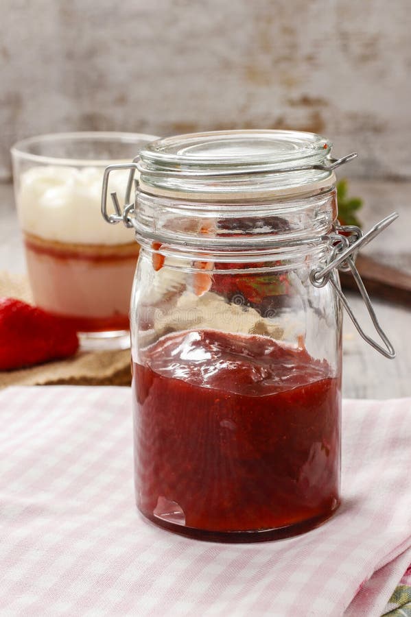 Fruit Jam in Preserving Jar Stock Image - Image of aromatic, picnic ...
