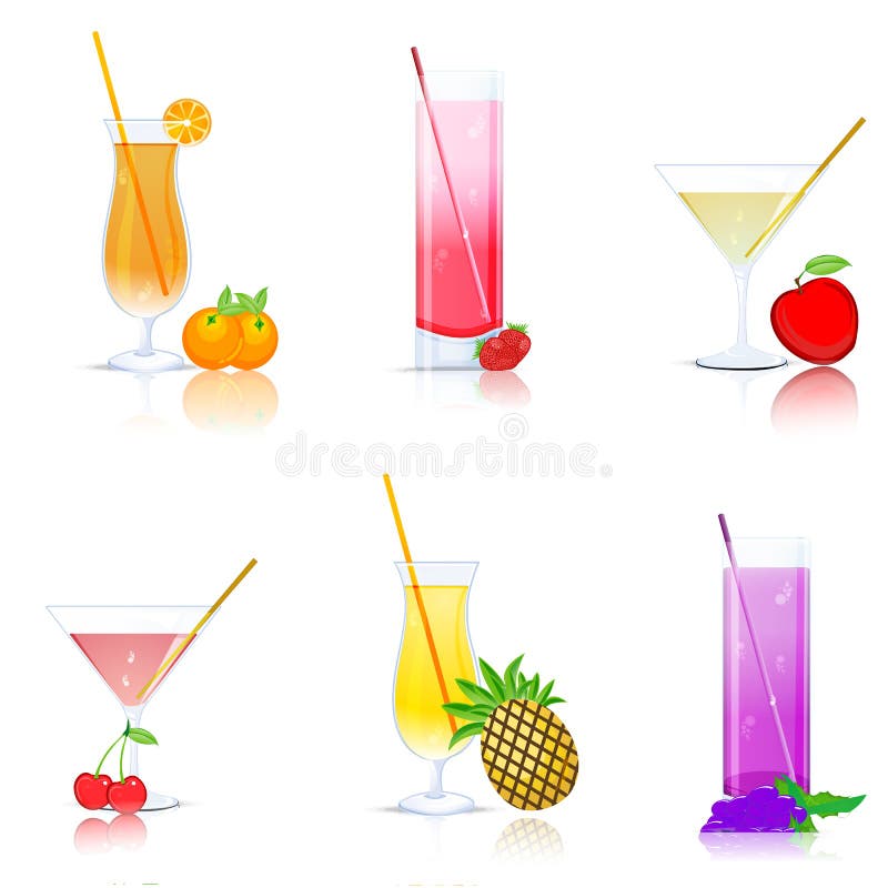 Fruit shake icons stock vector. Illustration of peach - 11131253