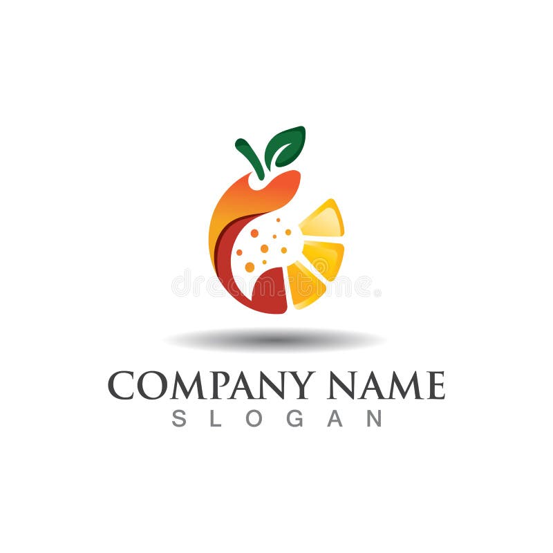 Fruit Juice Logo Fresh Drink Logo, Juice Clipart, Illustration Template ...