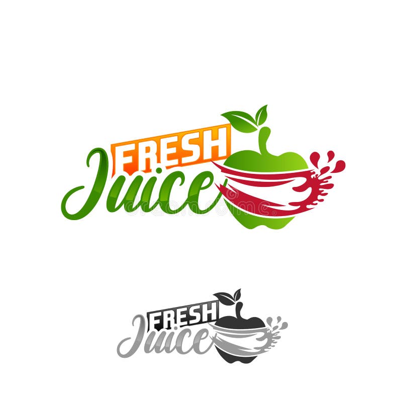 Fruit Juice Logo. Fresh Drink Logo. Vector Illustration, Fresh Juice ...