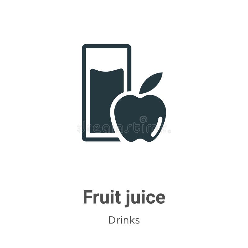 Fruit Juice Vector Icon on White Background. Flat Vector Fruit Juice ...