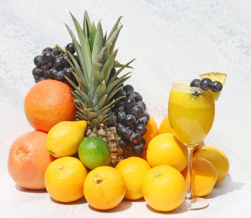 Fruit Juice In Wine Glass And Fresh Fruit Stock Image Image Of Sweet Nutrition 10479921