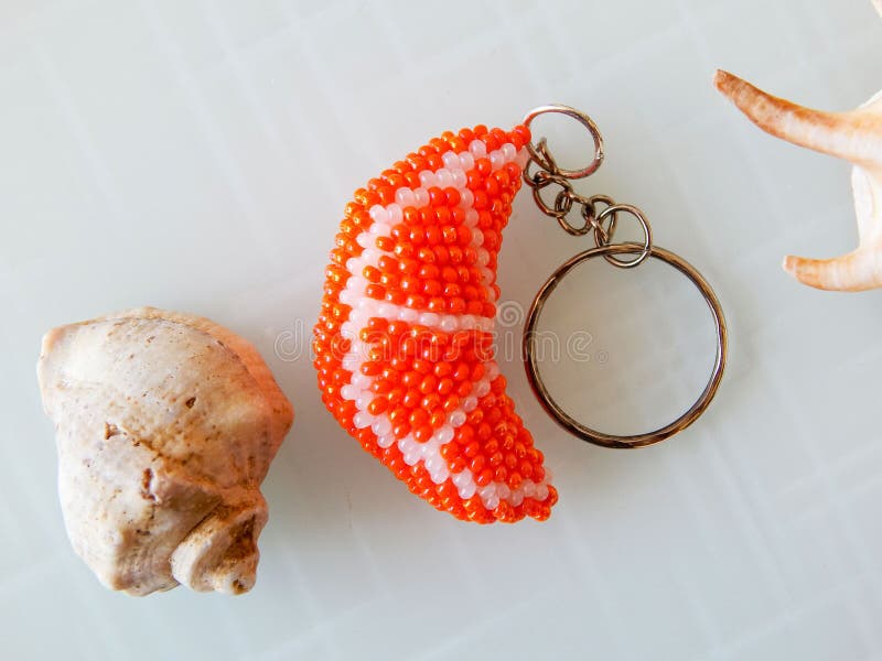 Fruit Key Chain and Sea Mollusks Stock Image - Image of color, craft ...