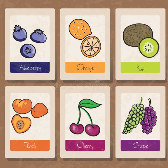 Fruit labels stock vector. Illustration of drawing, drawn - 15766085