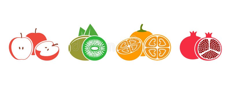 Fruit Logo. Isolated Fruit on White Background Stock Vector ...