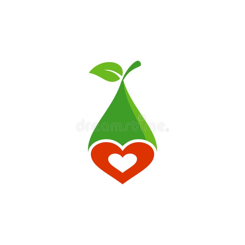 Love fruit logo icon stock vector. Illustration of logo - 255185254