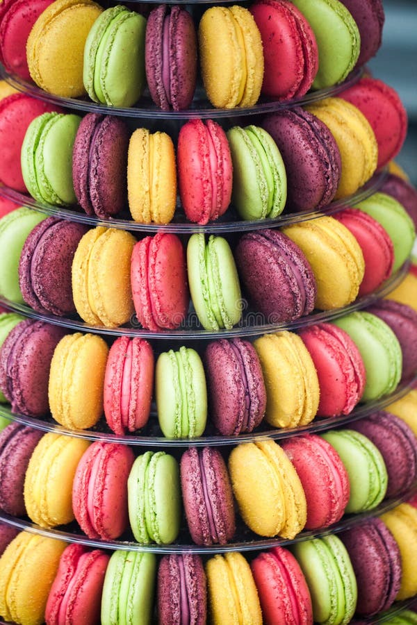 Fruit Macarrons Macaroons in Beautiful Display Stock Image - Image of ...