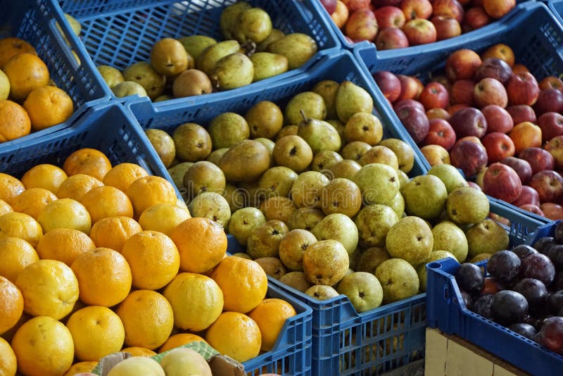 Fruit market on the azores stock image. Image of cooking - 232958893
