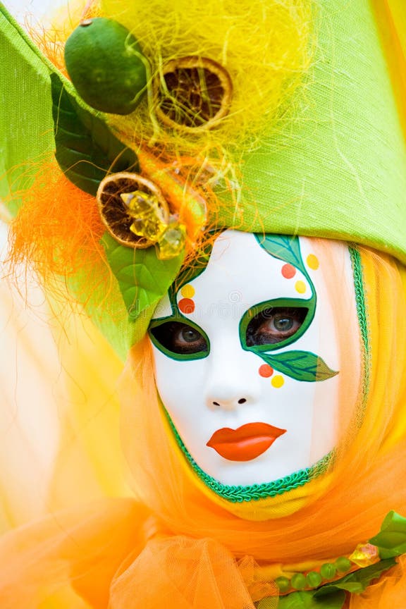 Fruit mask stock image. Image of dress, face, customs - 4715255