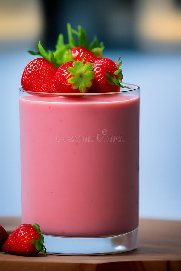 Fruit milkshake stock illustration. Illustration of strawberry - 281664950