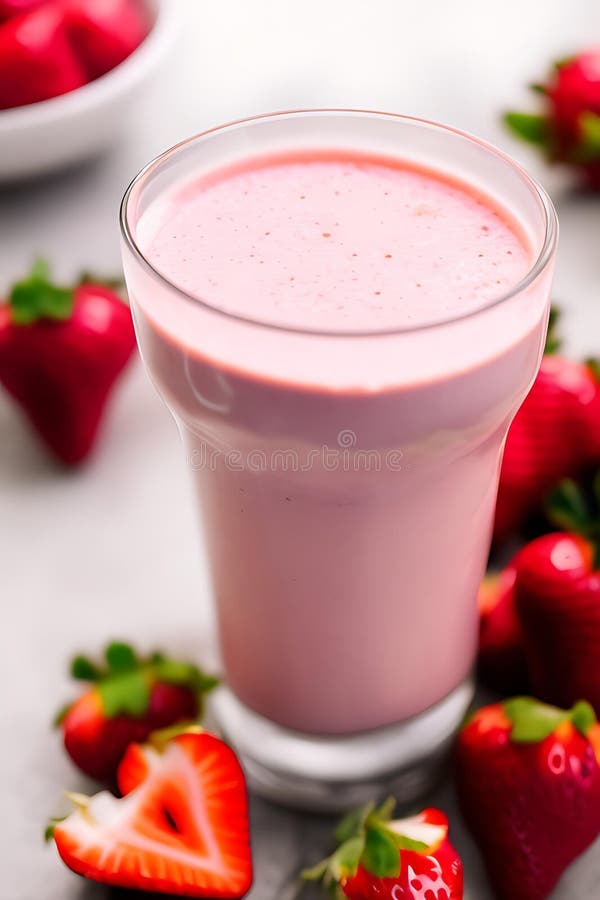 Fruit milkshake stock illustration. Illustration of milkshake - 281665007