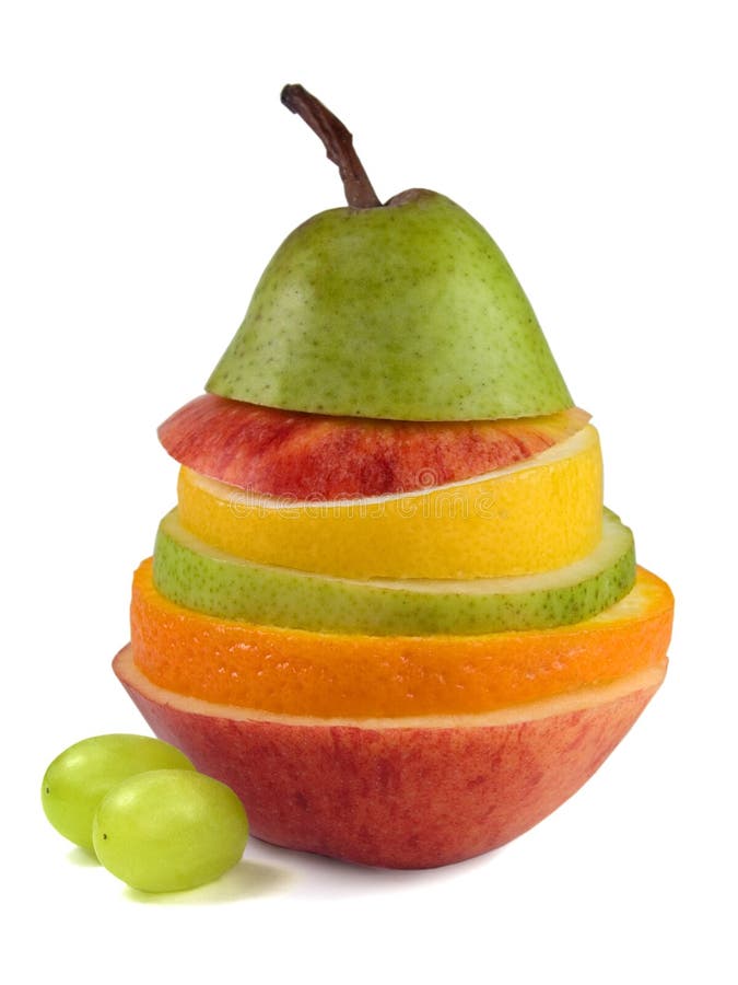 Healthy Mixed Fruit Isolated Stock Image - Image of diet, feeding: 24834451