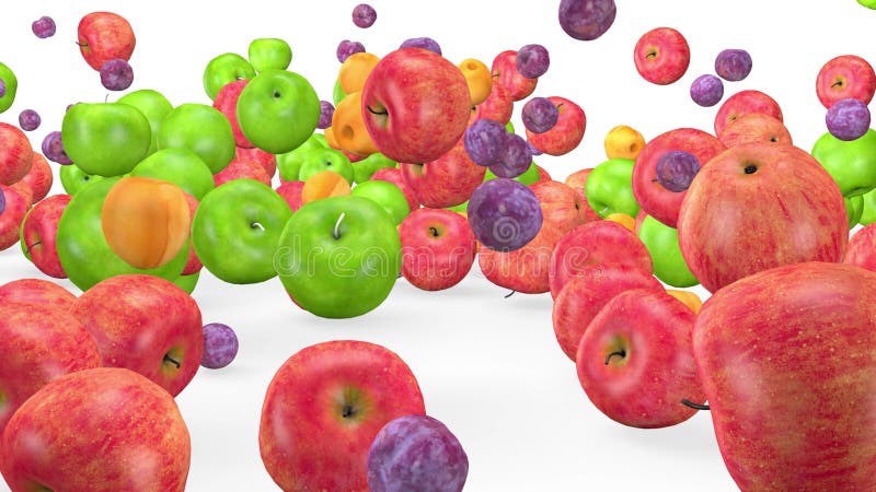 Fruit Mix, Animated Fruit Movement, 3D Animation Stock Footage - Video ...