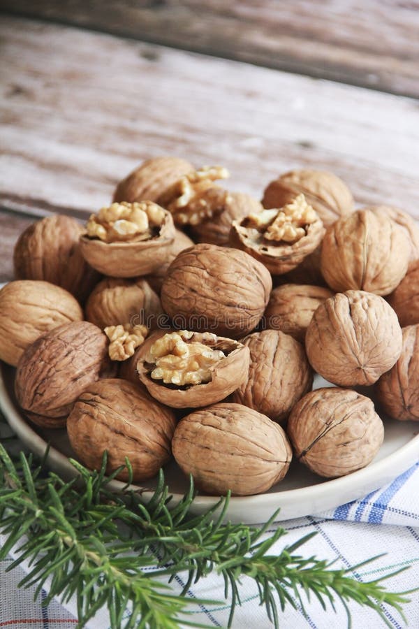 The Fruit of a Natural Walnut in a Hard Shell Stock Image - Image of ...