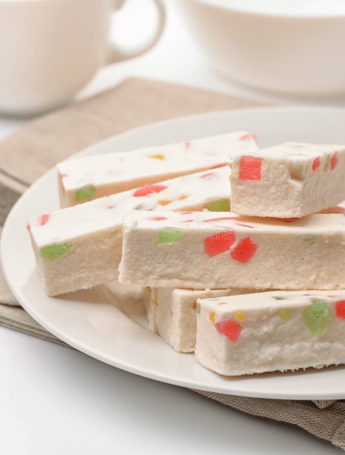 Fruit nougat bars stock image. Image of life, french - 84747035