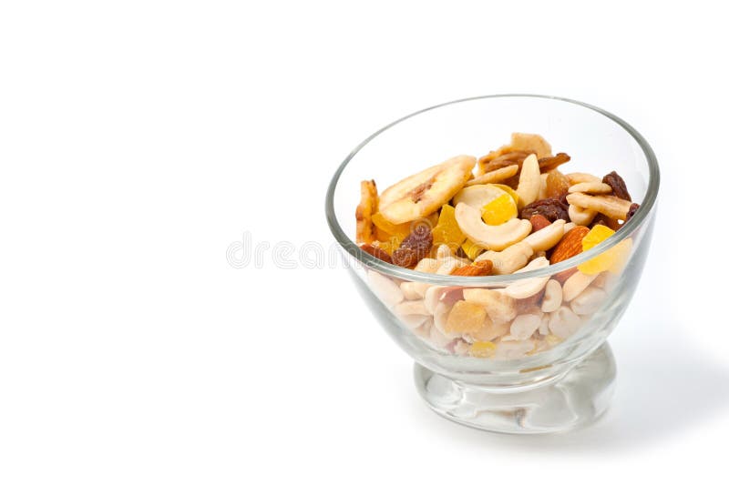 Fruit and Nut Assortment of Peanuts, Raisins, Pineapple, Almonds ...