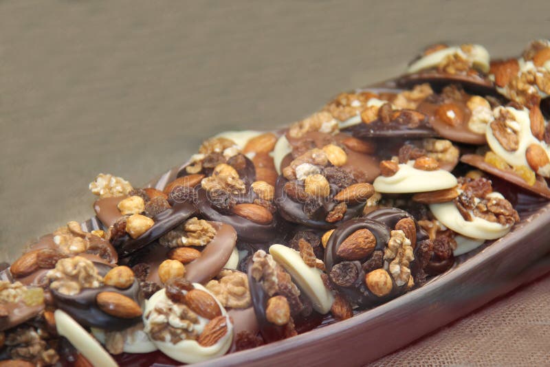 Fruit and Nut Florentine Biscuits. Stock Photo - Image of biscuits ...