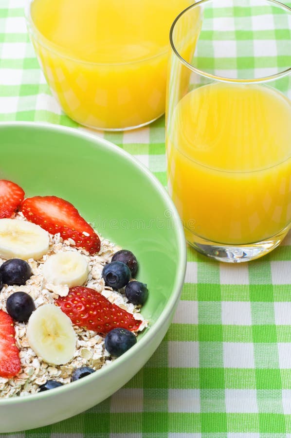 Fruit and Oat Breakfast stock image. Image of orange - 25821649