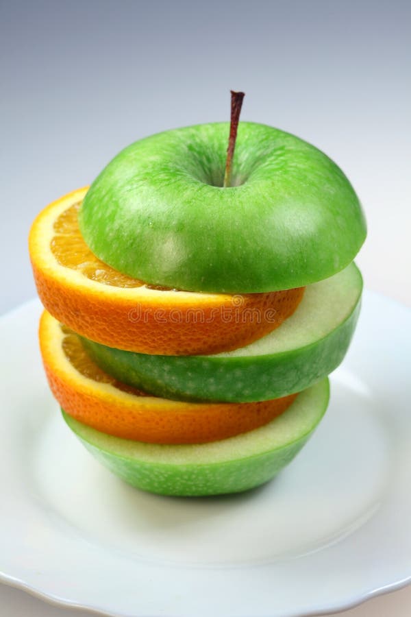 Fruit Orange and Apple in Pyramid Stock Image - Image of medical ...