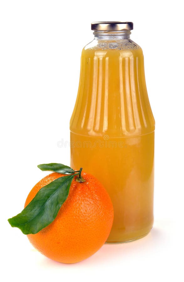 Fruit Orange Et Une Bouteille De Jus Image stock - Image du glace ...