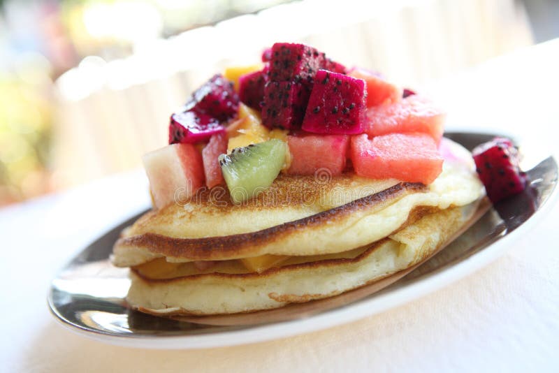 Fruit pancake stock image. Image of meal, freshness - 141547871