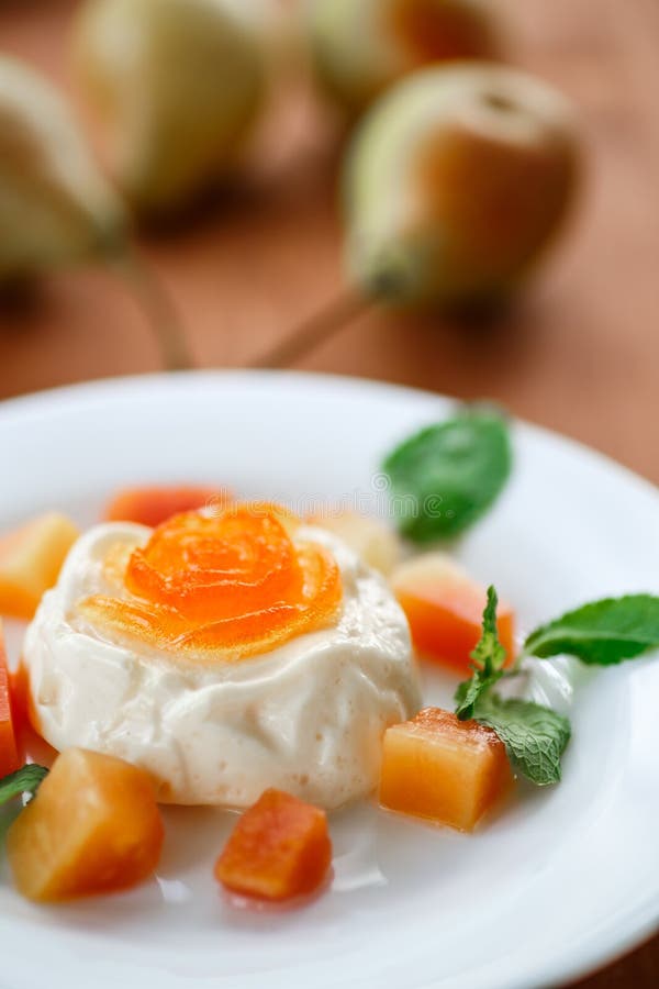 Fruit Panna Cotta stock image. Image of milk, mousse - 33525327