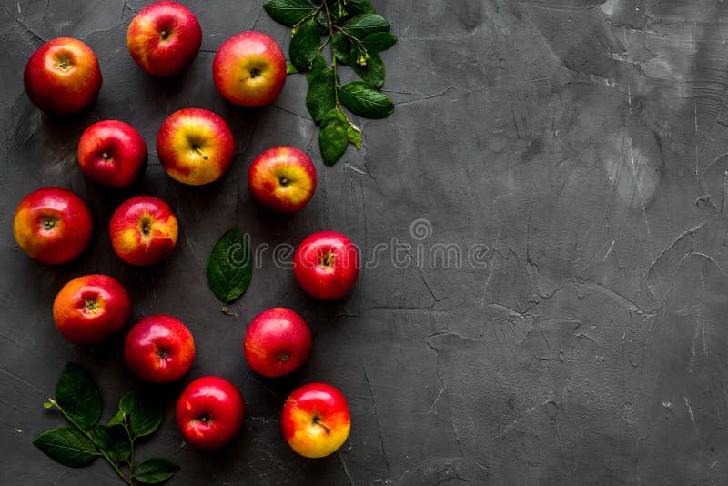 Fruit Pattern of Red Apples on Table Desk Top View Stock Image - Image ...