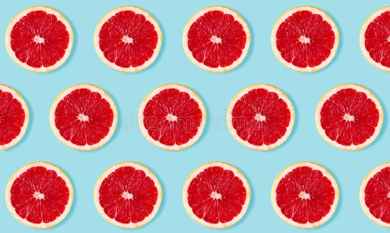 Fruit Pattern from Slices of Grapefruit Stock Photo - Image of citrus ...
