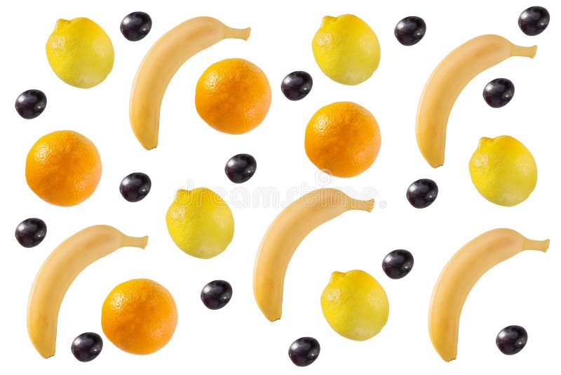 Fruit Pattern on White Background. Stock Image - Image of texture ...