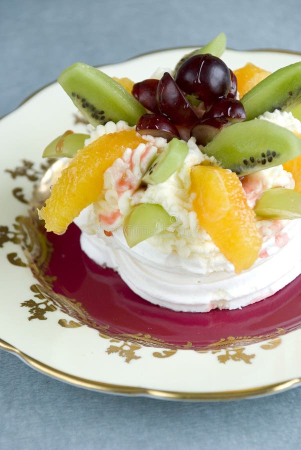 Fruit Pavlova stock photo. Image of tasty, sugar, pudding - 12736600