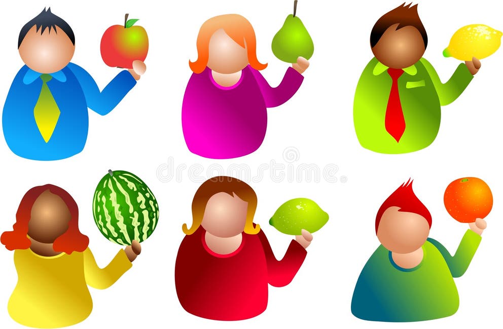 Fruit people stock illustration. Illustration of melon - 358358