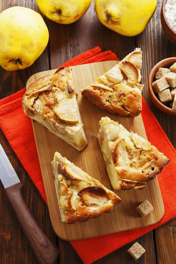 Fruit pie with quince stock image. Image of healthy - 177145565