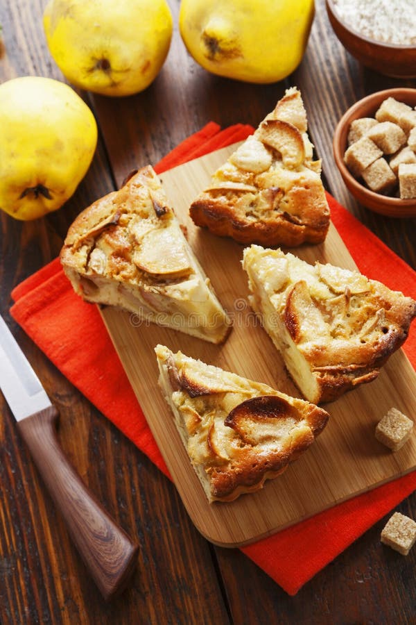 Fruit pie with quince stock image. Image of meal, tradition - 184230837