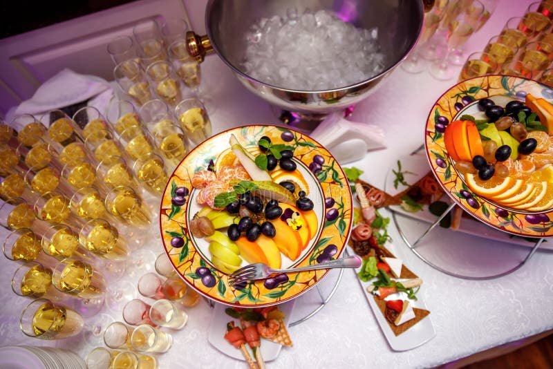 Event catering inside stock image. Image of fruit, appetizer - 175545117