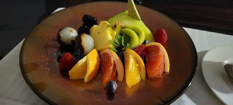 Fruit Plate on Japanese Dish Tokyo Stock Photo - Image of fish, meat ...