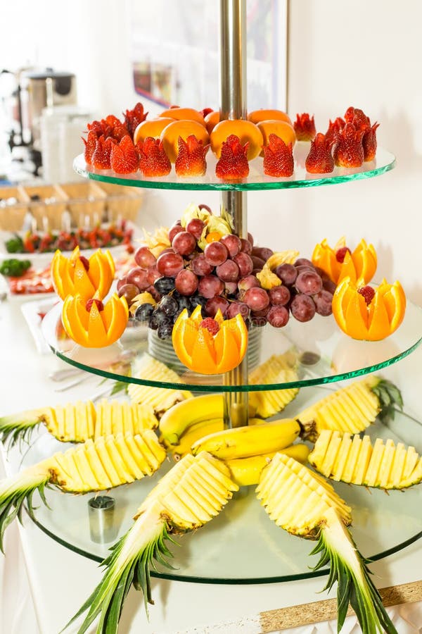 Fruit plate on the table stock image. Image of healthy - 117254191