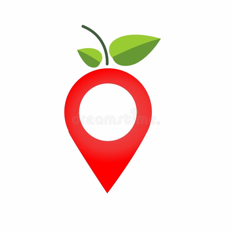 Fruit Point Logo Design Concept Stock Vector - Illustration of juicy ...