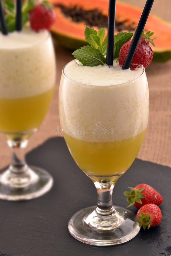 Fruit Red Punch Cocktail Drinks with Strawberry Stock Image - Image of ...