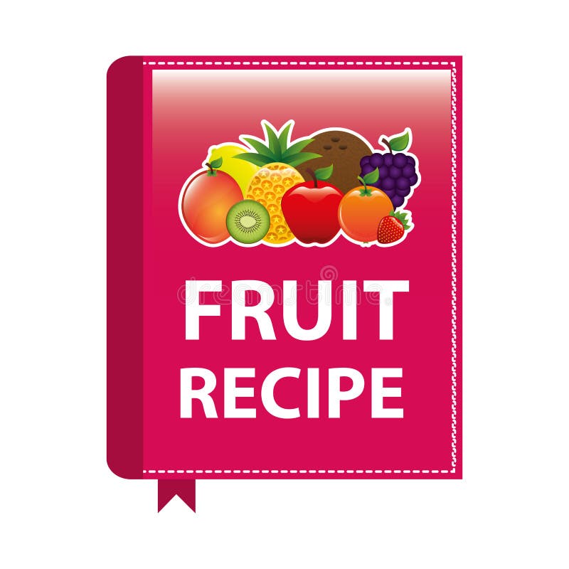 Fruit recipe book stock vector. Illustration of ribbon - 59941942