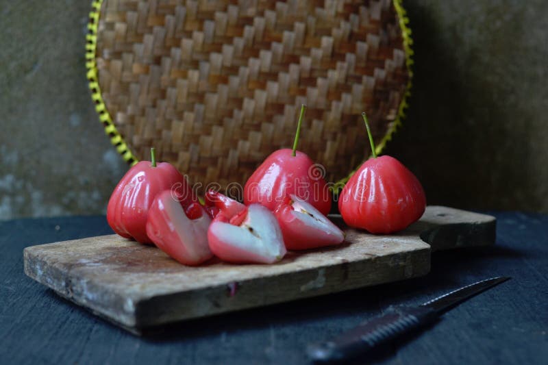 Fruit Red guava water stock image. Image of natural - 343159631