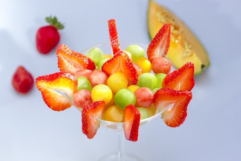 Fruit salad. stock image. Image of cocktail, ball, melon - 35839089