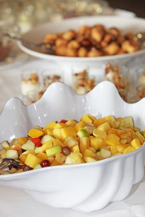 Fruit Salad in a Shell Dish Stock Image - Image of refreshment ...