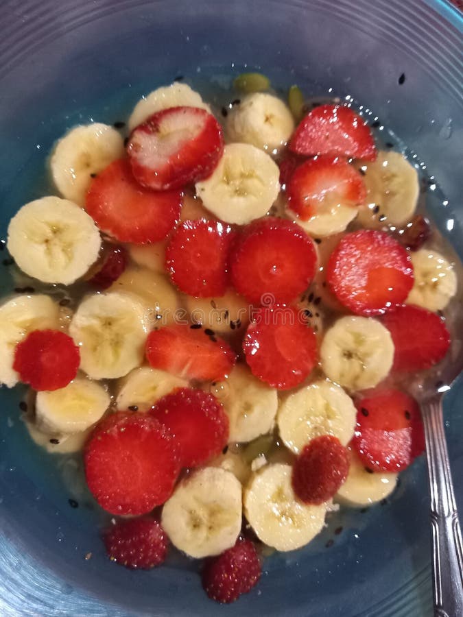 Fruit Salad for Diet Menu in the Morning Stock Image - Image of icing ...