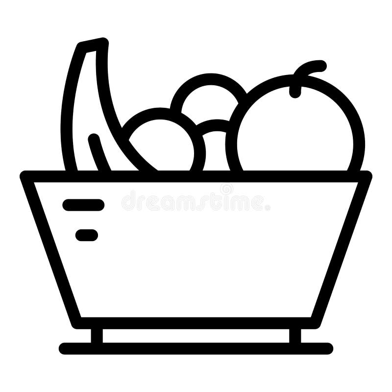 Fruit Salad Icon, Outline Style Stock Vector - Illustration of fresh ...